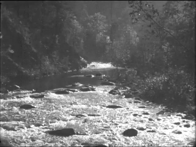 1920s: River. Waterfall. Lake. Mountains. – Archival Footage