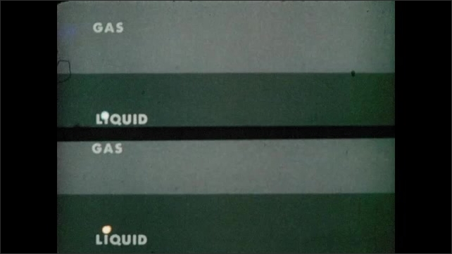 1960s: Illustration of blue and orange molecules creeping through tube ...