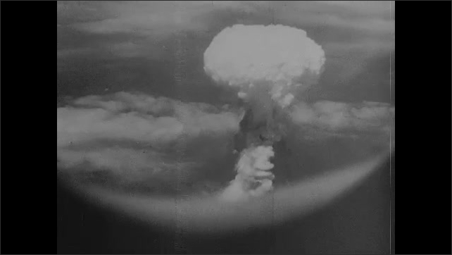 1940s: Map of Nagasaki, Japan. Atomic blast. Mushroom cloud. – Archival ...