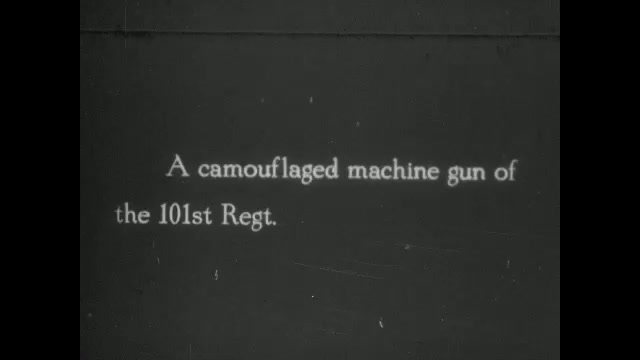 1910s: soldiers loading and manning mounted machine gun – Archival Footage