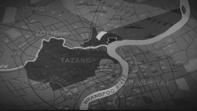 1940s China: Map of Shanghai and Yangtze River shows Japanese ...