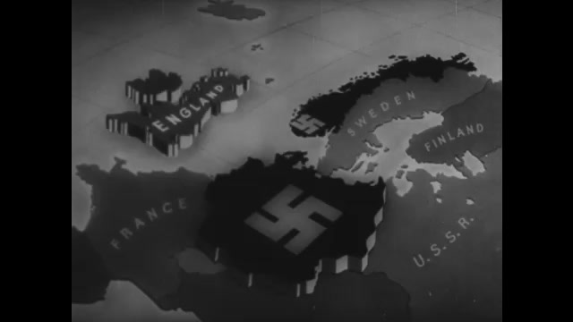 1940s: Map of Nazi occupied Europe. Map illustrates Nazi plan to occupy ...