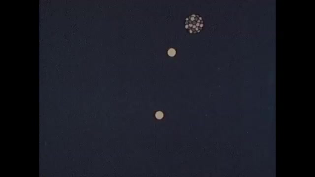 1950s: Two electrons, nucleus float passed them until they hit cluster ...