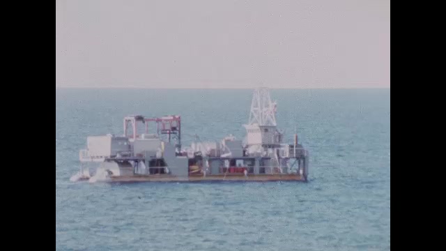 1970s: Research vessel in ocean. Submersible Alvin underwater. Sonar ...