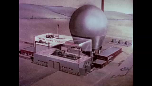 1950s: Illustration of proposed New England nuclear facility. Map of ...