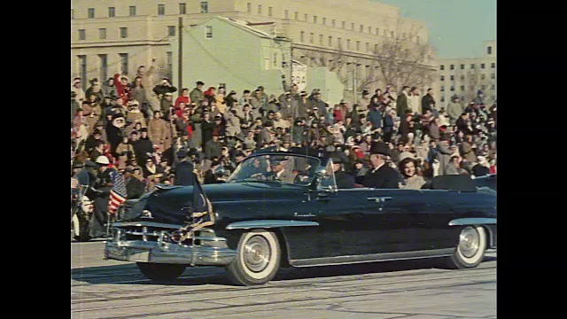1960s: Convertible black limousine carries newly inaugurated President ...