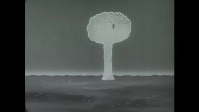 UNITED STATES: 1950s: Diagram of a radioactive cloud, labelled ‘early ...