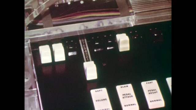 1960s: Varied Drawbar Settings on a Organ – Archival Footage