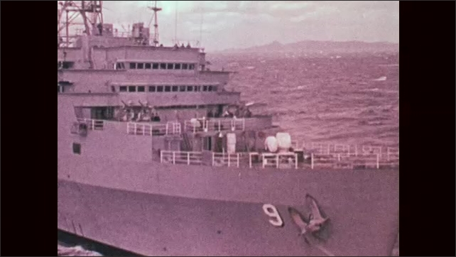 1970s: UNITED STATES: side profile of USNS Matthew Perry (T-AKE-9) at ...