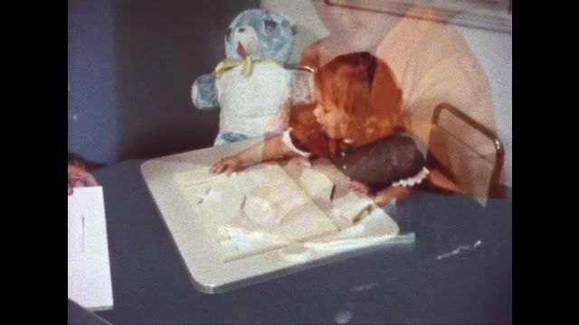 UNITED STATES 1950s: Child Takes Seguin Form Board Test – Archival Footage
