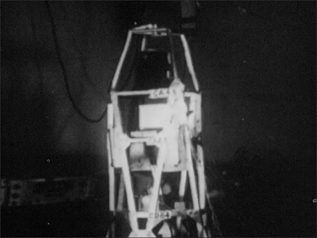 1960s: Structural model of satellite undergoing test. Satellite ...