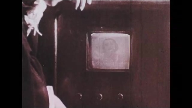 1930s: TV studio set up around band and singer. Singer sings. Kids ...