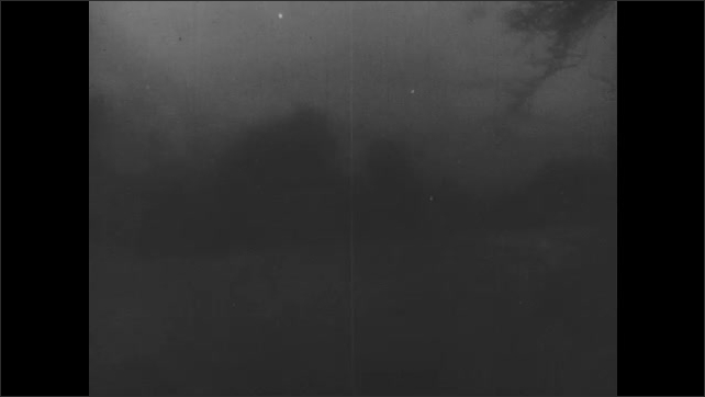 1950S: LIGHTNING BOLT. WIND AND RAIN BATTER TREES. LIGHTNING BOLT ...
