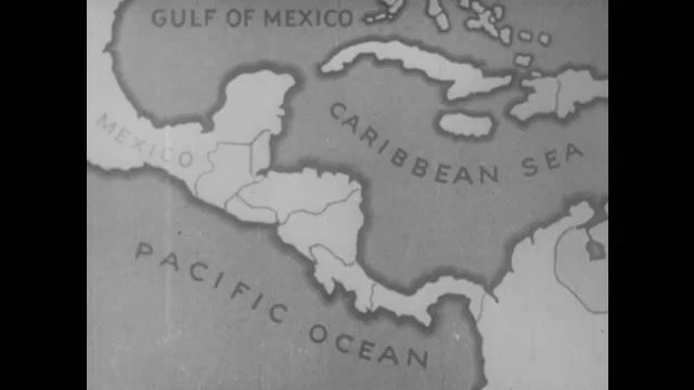 WEST INDIES, 1930s: Map of the Caribbean Sea and Pacific Ocean ...