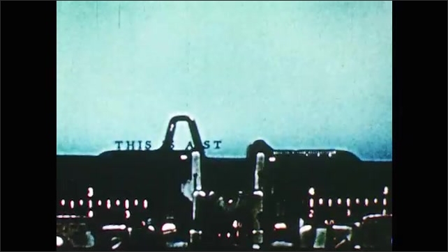 1950s: Government letterhead paper moves in typewriter. Typewriter ...