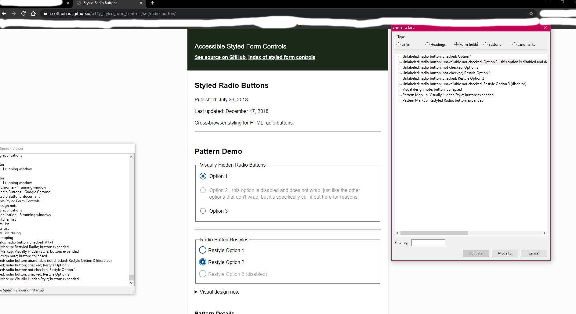 Unlabeled is prepended before labelled radio elements while in elements list · Issue #11165 ...